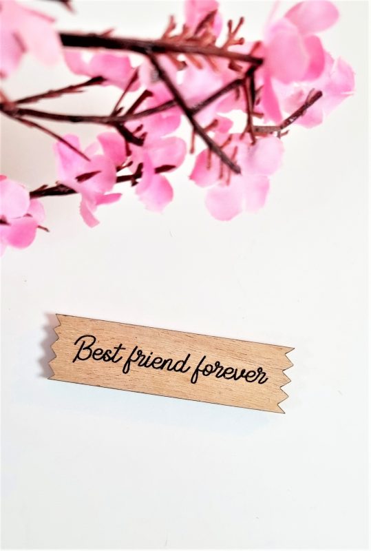 Magnet Best Friend forever - Magnet en bois pour photo
